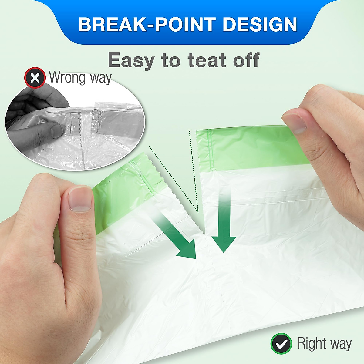 Charmount 4 Gallon Trash Bag Drawstring, 0.8 Mil Thicken Small Garbage Bags Bathroom Trash Can Liners,Unscented,50 Count