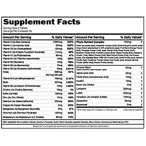 EVL Advanced Daily Multivitamin for Men - Men's Multivitamin with Essential Minerals Phytonutrient Complex and VitaMode Active Mens Vitamins for Energy with Lycopene for Muscle Bone and Immune Support