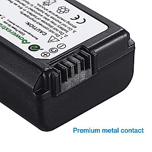 Powerextra Battery (4-Pack) and Charger for Sony NP-FW50 and Sony ZV-E10, Alpha a6500, Alpha a6300, Alpha a6000, Alpha a7 II, Alpha a7R II, Alpha a7S II, Alpha a5000, Alpha a5100 Digital Camera