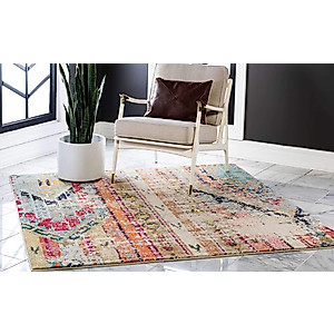 Unique Loom Sedona Collection Area Rug - Yosemite (8' Square, Multi/ Blue)
