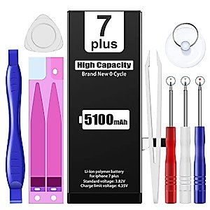 （5100mAh） Battery for iPhone 7 Plus(2022 New Version), (Model:A1661, A1784, A1785) High Capacity Than Others Replacement Battery with Complete Repair Tool Kit and Instructions .b