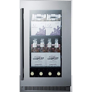 CL181WBV 18" Commercial Beverage Center with 2.9 cu. ft. Capacity Digital Thermostat LED Lighting Professional Handle in Stainless Steel