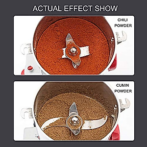 Greatrue Electric Grain Mill Grinder Spice Grinder Flour Mill Wheat Cereals Herb Pulverizer for Kitchen,150g High Speed Dry Spice Grinder Machine