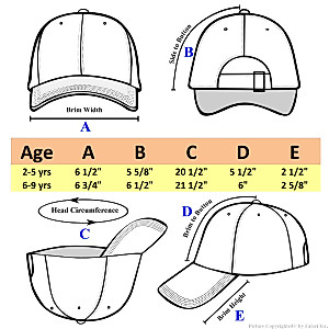 Kids Boy Girl Baseball Cap Hat Washed Low Profile 100% Cotton Soft Lightweight Adjustable Size (6-9 years, Turquoise)