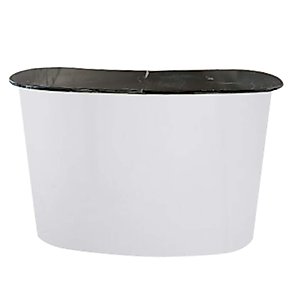 Portable Trade Show Reception Desk,Shop Mall Fitting Exhibition Counter Stand with Carrying Bags for Exhibition Promotion Retail,Portable Tradeshow Podium Table Display 51.97" X 15.75" X 35.43"