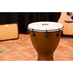 Meinl Percussion Djembe Hand Drum Circle Instrument with Synthetic Shell and Head, Alpine Series — NOT Made in China — Easy Tuning, 2-Year Warranty (ADJ12-BW)