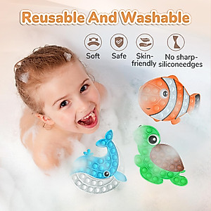 3 Pack Push Bubble Fidget Sensory Toys, Sensory Fidget Poppers Push Bubble Toy, Silicone Squeeze Autism Anxiety Stress Relief Popping Toys for Kids