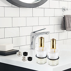 4 Pack RP25513 Faucet Stem Replacement for Two Handle Faucet Repair Kit, Faucet Stem Assembly with RP4993 Seat and Springs