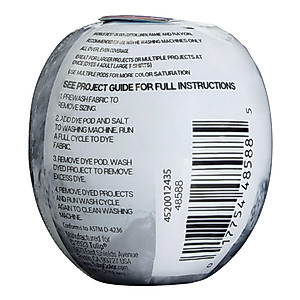 Tulip Fabric Dye Pod Blackout (Black), Permanent Dye for Clothes and Fabric