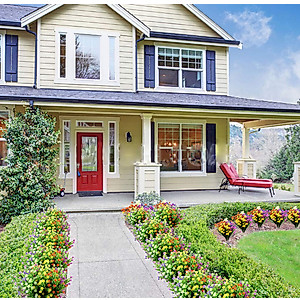 LUCKY SNAIL Artificial Flowers, Fake Outdoor UV Resistant Boxwood Shrubs Plants, Lifelike Plastic Flowers for Indoor Outdoors Home Office Garden Wedding Sidewalk Trim Decor, 4 Pcs(Orange)