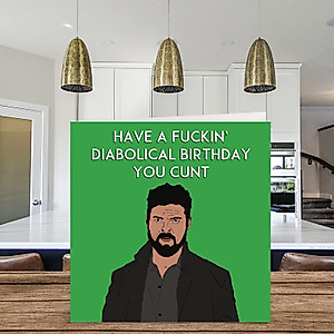 Rude Birthday Cards for Men Women - Butchers Cuts - Funny Happy Birthday Card Coworker Friend Brother Sister Aunt Uncle Cousin, 5.7 x 5.7 Inch Offensive Bday Greeting Cards for Him Her