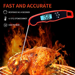 YLMIJFE Meat Thermometer,Meat Thermometer Digital,Waterproof and Backlight Instant Read Meat Thermometer for Grill and Cooking.Digital Food Probe for Kitchen, Outdoor Grilling and BBQ!
