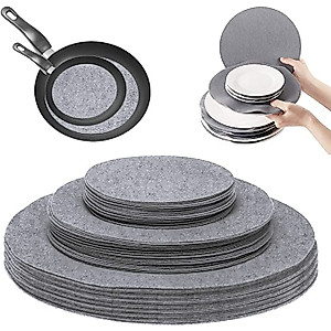 100 pcs set of Plate Protectors, and 4 Different Size, Plate Separators Pads China Storage Dividers Protectors Dish Protectors Pads for Protecting and Stacking Your Cookware. washing instructions.