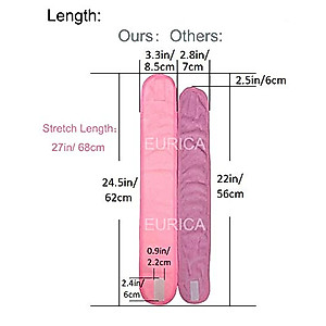 EUICAE Spa Headband Hair Wrap Sweat Headband Head Wrap Hair Towel Wrap Non-slip Stretchable Washable Makeup Headband for Face Wash Facial Treatment Sport Fits All White (Mixed color)