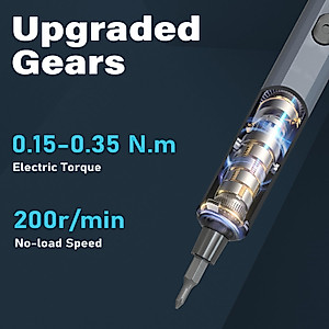 XOOL 68 in 1 Electric Screwdriver Set Precision Screwdriver Set with 64 Magnetic Bits, Rechargeable 2 Gears Torque Power Screwdriver Kit for Electronics, Computer, Laptops, Phone, PC, Game Console