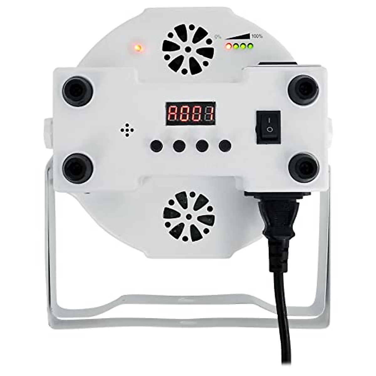 2) Rockville Battery PAR 61 White Rechargeable RGBWA+ DMX DJ Up-Lights+Remotes