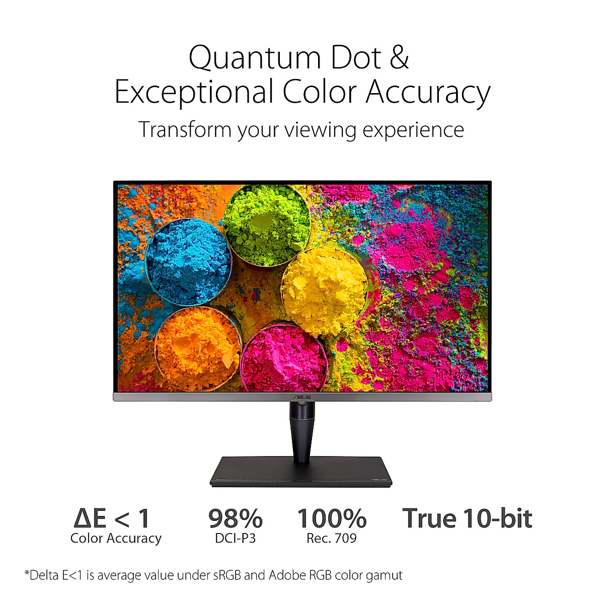 ASUS ProArt Display 32” 4K HDR Computer Monitor (PA32UCG-K) - UHD (3840 x 2160), Mini-LED IPS, 1600nits, 120Hz, 10-bit, Thunderbolt 3, HDMI2.1, w/Calibrator, Compatible With Laptop & Mac Monitor,Black