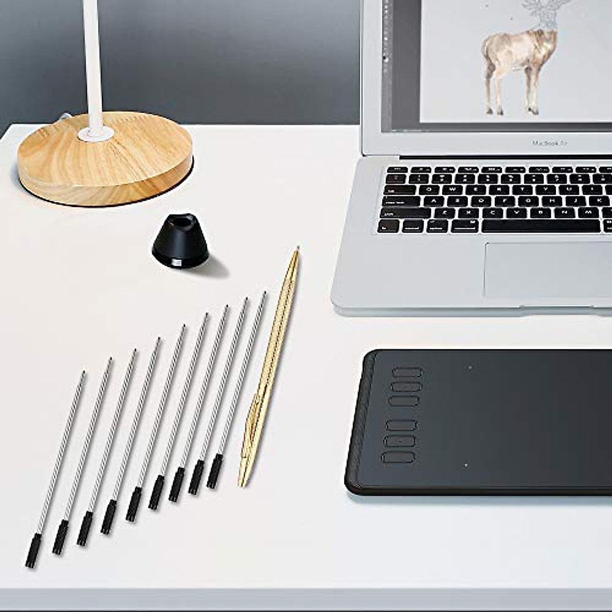 Unibene Cross Compatible Ballpoint Pen Refills 20 Pack, 1.0mm Medium Point-Black, Smooth Writing Replaceable German Ink Refill