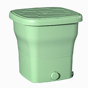 Portable Mini Washer, 25L Collapsible Washer with Drain Basket and Drain Compact Outdoor Washing Machine