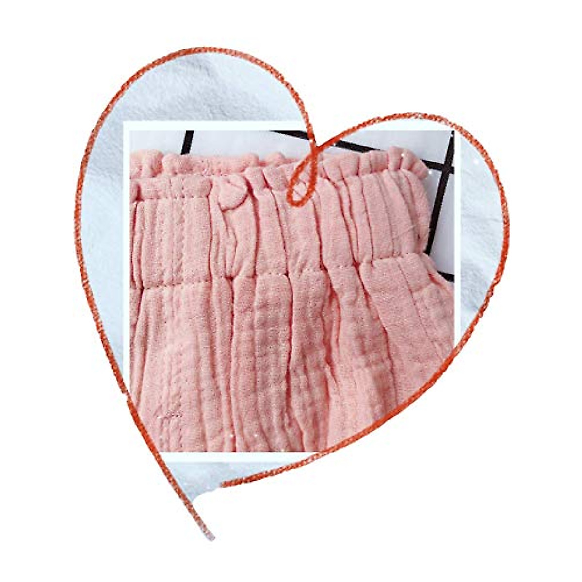 LOOLY Unisex Baby Girls Boys 3 Pack Cotton Linen Blend Bloomer Shorts (66 (3-6Month), Pink, Color, White)