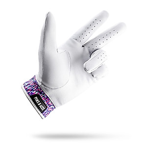 Pins & Aces - Vivid Camo Golf Glove Design - Premium AAA Cabretta Leather, Long-Lasting Durable Tour Glove for Men or Women - Premium Leather Golf Glove Left & Right Hand (Medium/Large, Right)