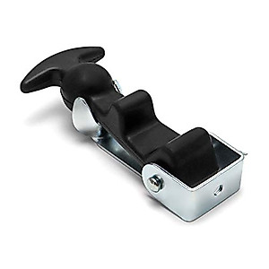 QWORK 2Packs 4.7 inch T-Handle Draw Latches with Brackets, Rubber Flexible Hood Catch t-Handle Hasp, for Tool Box, Hood, Vehicle Engine