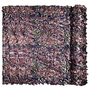 iunio Camo Netting Camouflage Netting, Camo Net Bulk Roll Camouflage Mesh Nets for Hunting Blind Deer Stand Military Party Decorations Sunshade Camping Shooting (6.5ftx4.9ft, Bionic Tree Camo)