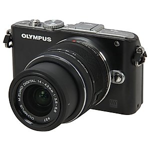 Olympus PEN E-PL3 14-42mm 12.3 MP Mirrorless Digital Camera with CMOS Sensor and 3x Optical Zoom (Black)