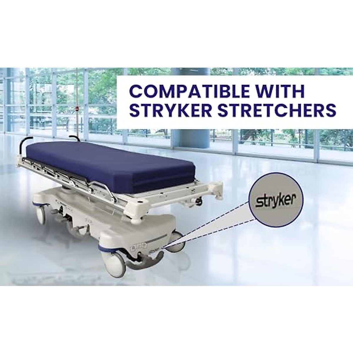 Medtrica MFV762905 Stretcher/Gurney Mattress with Vinyl Cover - Fits Stryker Trauma 1002/1020