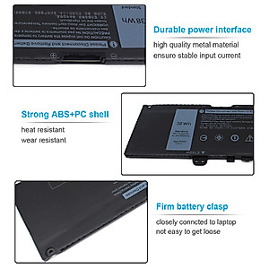 38Wh F62G0 Laptop Battery Replacement for Dell Inspiron 13 7000 7373 7386 2 in 1 7370 7380 5370 P91G P83G P87G P91G001 P83G001 P83G002 P87G001 F62GO RPJC3 39DY5 039DY5 0RPJC3 Vostro 5370 11.4V 3-Cell