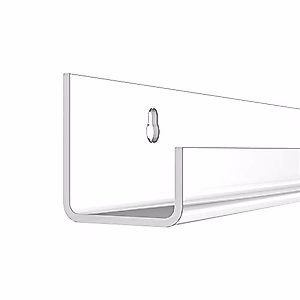 Dingelex 12 Pack Acrylic Vinyl Records Albums Holder Display Rack, Acrylic Wall Mount LP Vinyl Record Shelves with Free Screws and Screwdriver, Small Wall Ledge Storage Shelves