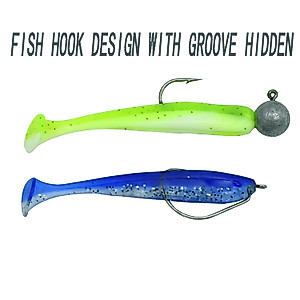 Soft Fishing Lures, 100PCS/50PCS Soft Plastic Baits Kit with Box for Fishing Trout Redfish Saltwater/Freshwater, 10 Mixed Colors/5Mixed Colors (100PCS/7cm/2g)