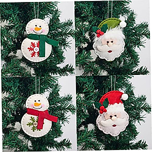 BESPORTBLE 4pcs Home Decoration Home Decorations Christmas Decor Felt Snowman Ornament Christmas Felt Ornaments Snowman Tree Ornaments Pendant Ornament Christmas Ornaments Hanging Ornament