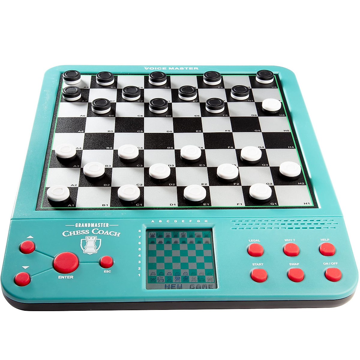 Electronic Grandmaster Chess Game- Play Opponent, or Multi Level Computer, Plus Talking Coach & Preset Exercises- Perfect for Kids & Adults- w 8 Bonus Games (Checkers, Chess, 4-in-A-Row), Gift