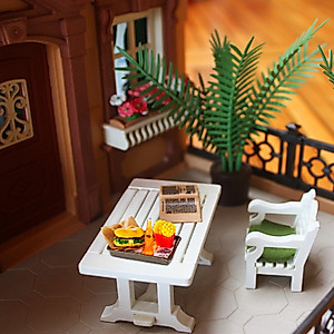 38 Pcs Miniature Food Toy Miniature Doll House Accessories Miniature Play Sets Small Doll Food Dollhouse Food, Hamburger Fries Soda Milk Juice Fast Food Set for Pretend Play Kitchen (Cute Style)