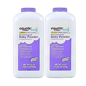Pure Cornstarch Baby Powder with Lavender and Chamomile (2 Pack)