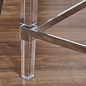 Christopher Knight Home Orianna Acrylic and Tempered Glass Square Side Table, Clear, 24 in x 24 in x 24 in