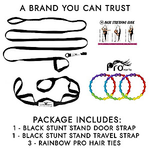STUNT STAND® Door Flexibility & Stretching Leg Strap - Great for Cheer, Dance, Gymnastics or ANY Sport! FREE How-To-Use Links Included …