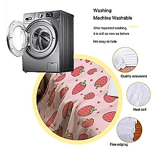 Strawberry Blankets for Kids Strawberry Throw Blanket for Boys and Girls Soft Fleece Kids Blanket Toddler Blankets Birthday Gifts Decor Blankets for Bed