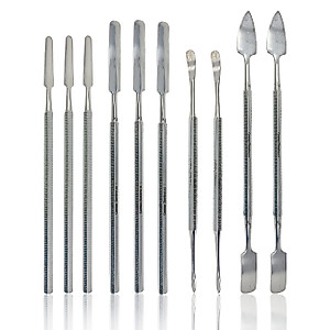 CYNAMED 10 Pc Stainless Steel Spatula Wax & Clay Sculpting Tool Set