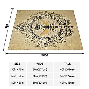 Modern Vintage French Queen Bee Throw Blanket Warm Ultra-Soft Micro Fleece Blanket for Bed Couch Living Room（Kids