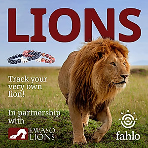 Fahlo Lion Tracking Bracelet, Elastic, supports EWASO Lions, one size fits most for Men and Women (Sky Stone)
