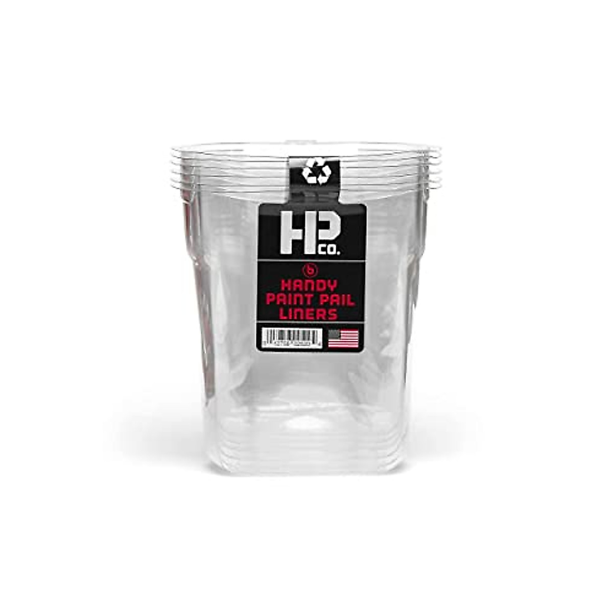 HANDy Paint Pail Liner, Holds 32-fl oz of Paint or Stain, Efficient for Clean-ups and Quick Color Changes with Integrated Magnetic Brush Holder