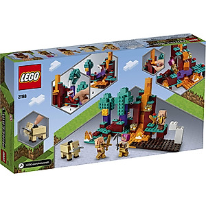 LEGO Minecraft The Warped Forest 21168 Hands-on Minecraft Nether Creative Playset; Fun Warped Forest Building Toy Featuring Huntress, Piglin and Hoglin (287 Pieces)