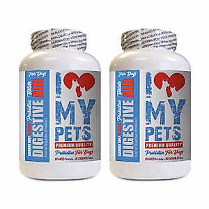 I LOVE MY PETS LLC pet Digestive - Digestive AID for Dogs - PET PROBIOTIC Beef Liver Tablets - 120 Treats (2 Bottles)
