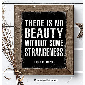 Edgar Allan Poe Quote Art Print - Goth Room Decor Poster Sign - Decoration for Living Room, Bedroom, Office, Apartment - Cool Unique Gift - Funny Sayings for Wall Decor - Gothic Home Decor Picture