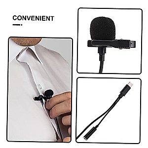 LIGHTAOTAO Microphone USB Wireless Headset Lecture Wireless mic lavalier Lapel mic Video Recording mic Head Headset with mic Recording Mic for Recording Mic Type High Sensitivity Metal