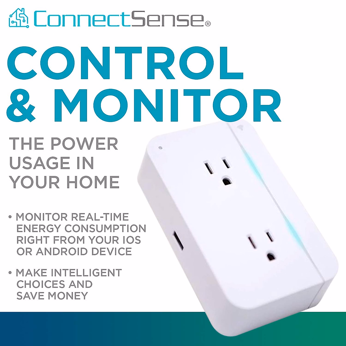 ConnectSense CS-SO-2 Smart Outlet² Plug, White