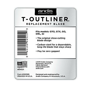 Andis 04521 Replacement T-Blade for T-Outliner Trimmer 2 Pack