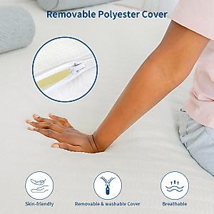 Mattress Topper, 3 Inch Queen Size Egg Crate Gel Memory Foam Bed Topper with Breathable Cover, Pressure Relief, CertiPUR-US Certified